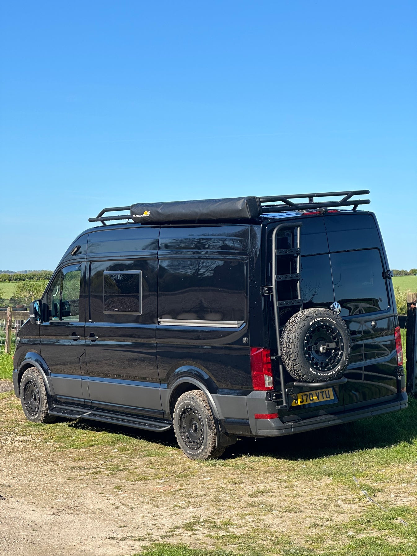 Rear Door Ladder & Wheel Carrier for VW Crafter/MAN TGE | CC Van Gear ...